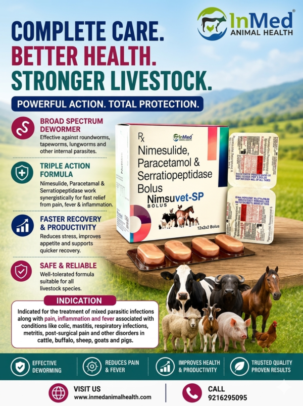 Nimsuvet-SP Bolus - Triple Action Relief for Livestock | InMed Animal ...
